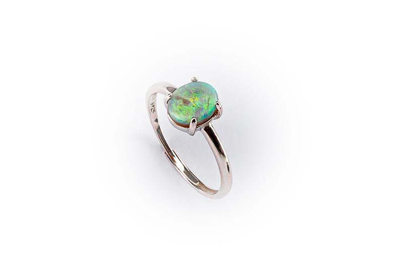 Bague Argent Et Opale
